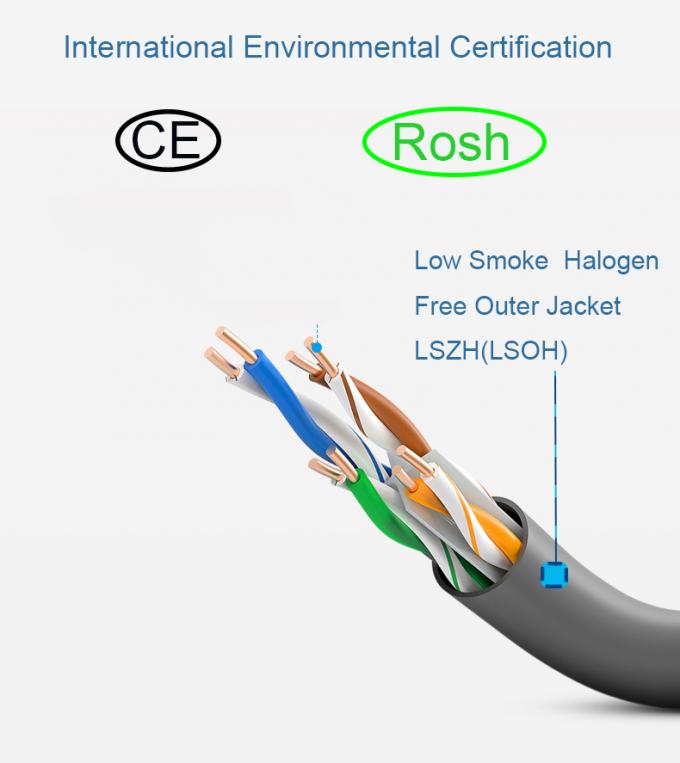 4Pairs 23awg LSZH Ls0h CAT6 Ethernet Cable Network Flame Retardant Cables