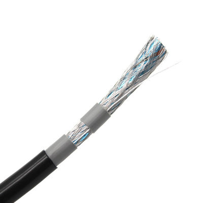 Armored Cat6 Outdoor Cable , Shielded Communication Cat6a Lan Cable