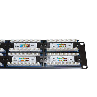 Rack Mount UTP RJ45 Network Patch Panel 19 Inch 1U CAT6A 24 Port 48 Port