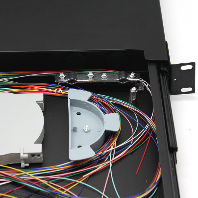 FTTH 12-24 Core Fiber Optic Patch Panel SC / FC / ST / LC Rack Mount ...