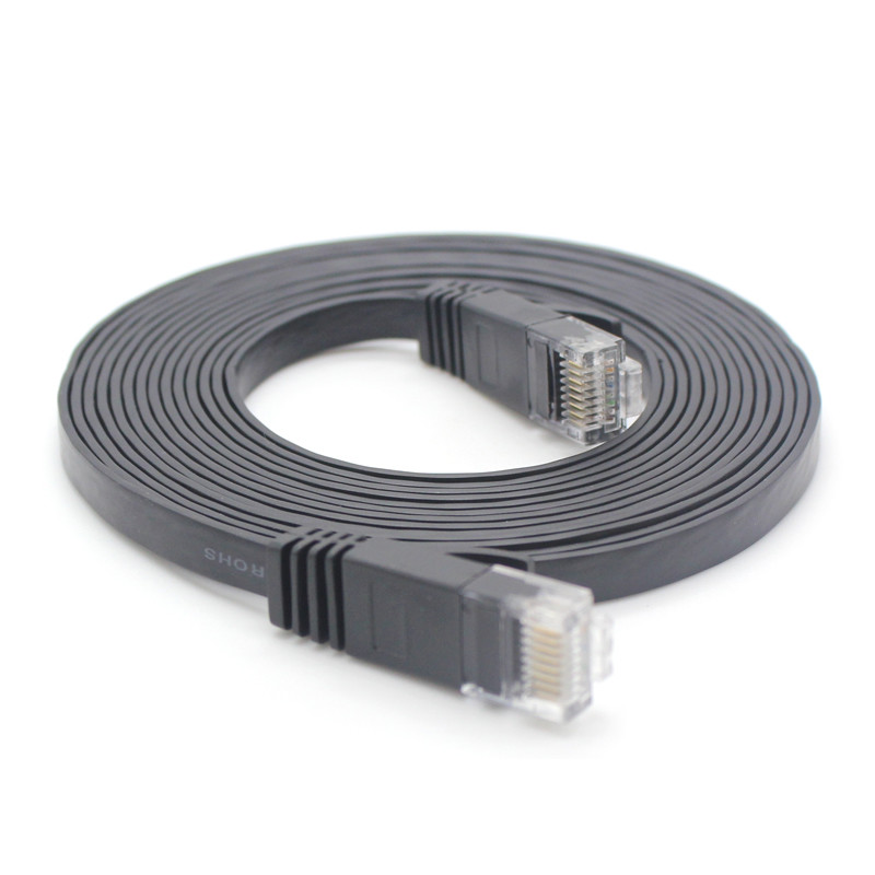 Cat5 Cat6 Cat7 Flat Ethernet Cable , 3M Network Lan Patch Cable With ...