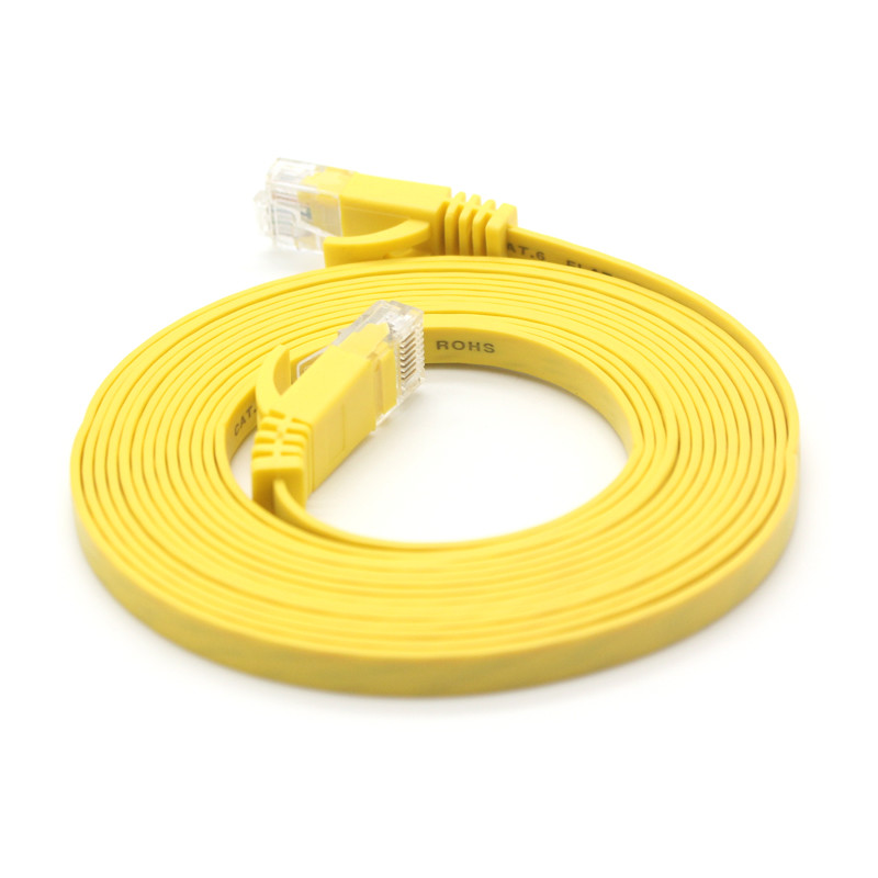 Flat Cat5E Cat6 Rj45 Patch Cord , Ethernet Network UTP Cat5 Patch Cord