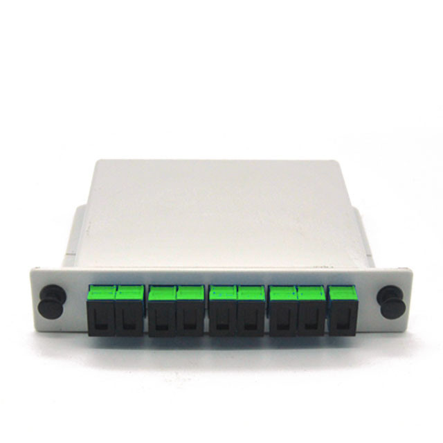 FTTH Fiber Optic Cassette Type PLC Splitter SC APC Connector Splice 1x8