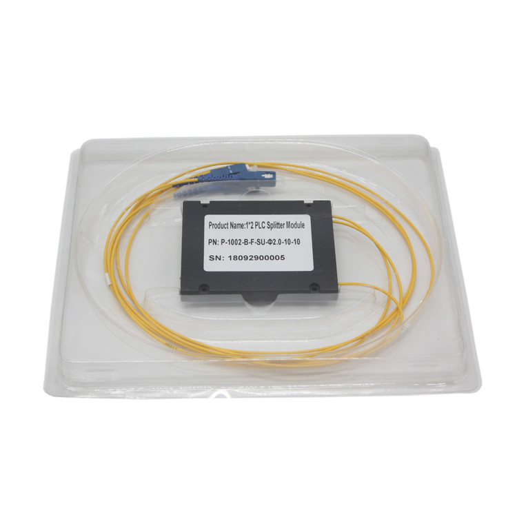Ftth Abs Box Type Optical Fiber Splitter , 1x4 1x8 1x16 PLC Fiber Optic ...
