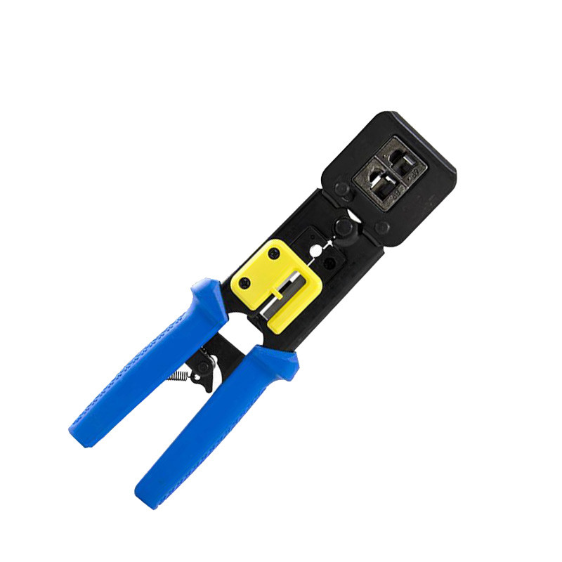 Rj45 Pass Through Crimping Tool For Rj11 Rj12 Regular End Pass Through Connector
