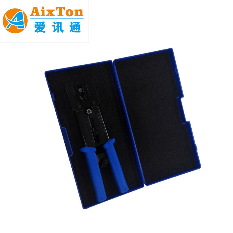 RJ45 Pass Through Crimping Tool For RJ11 RJ12 Regular / End Pass ...