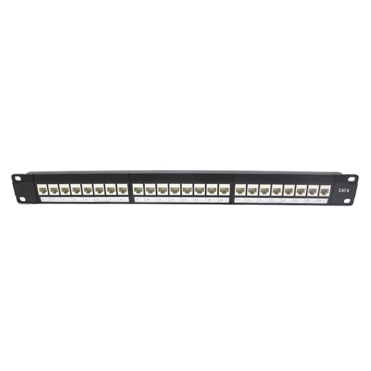 Rack Mount UTP RJ45 Network Patch Panel 19 Inch 1U CAT6A 24 Port 48 Port