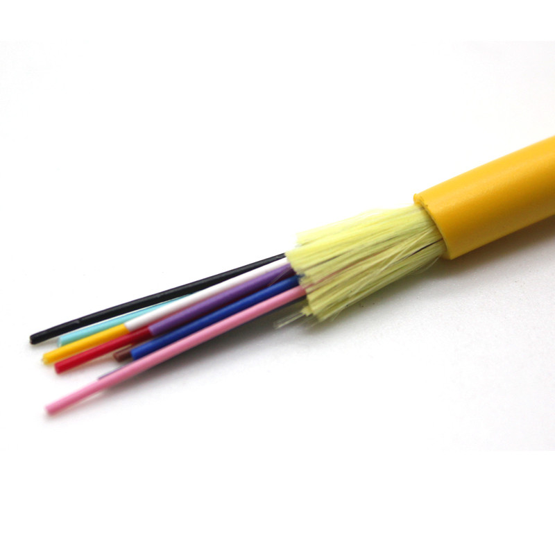 1 2 4 Core Multimode Fiber Optic Cable GJFJV Indoor Tight Buffer Fiber ...