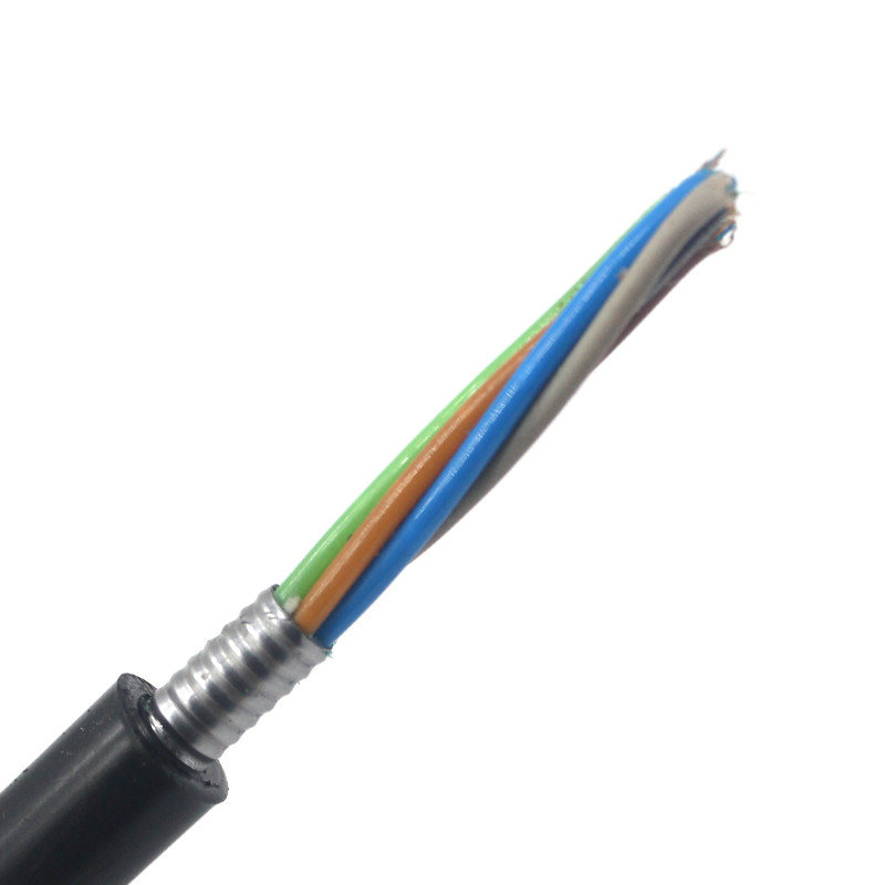 8 Core OS1 OS2 GYTS Fiber Optic Coaxial Cable Outdoor Armored Aerial ...