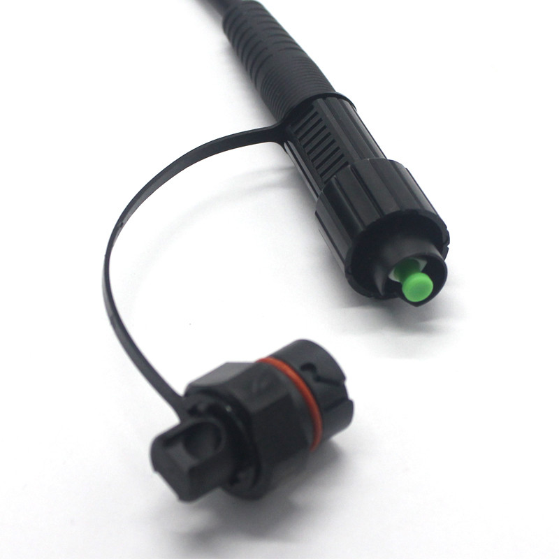 FTTH Armoured SC/APC 5.0 Black Corning Waterproof Fiber Optic Patch ...