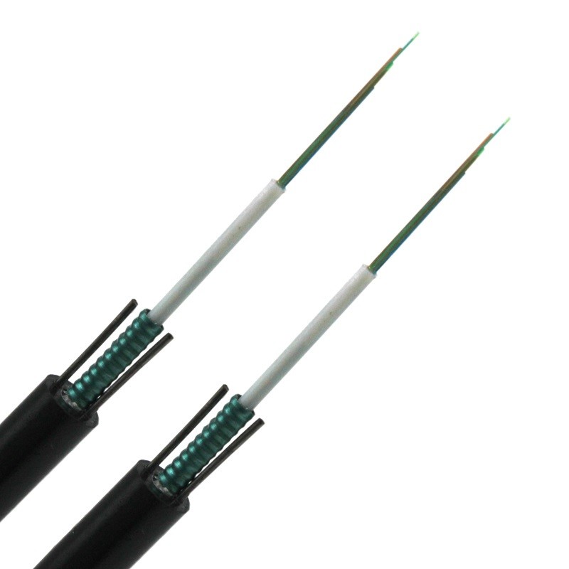 Steel Tap Members Armored Outdoor Fiber Optic Cable 8.0mm 12 Core GYXTW ...