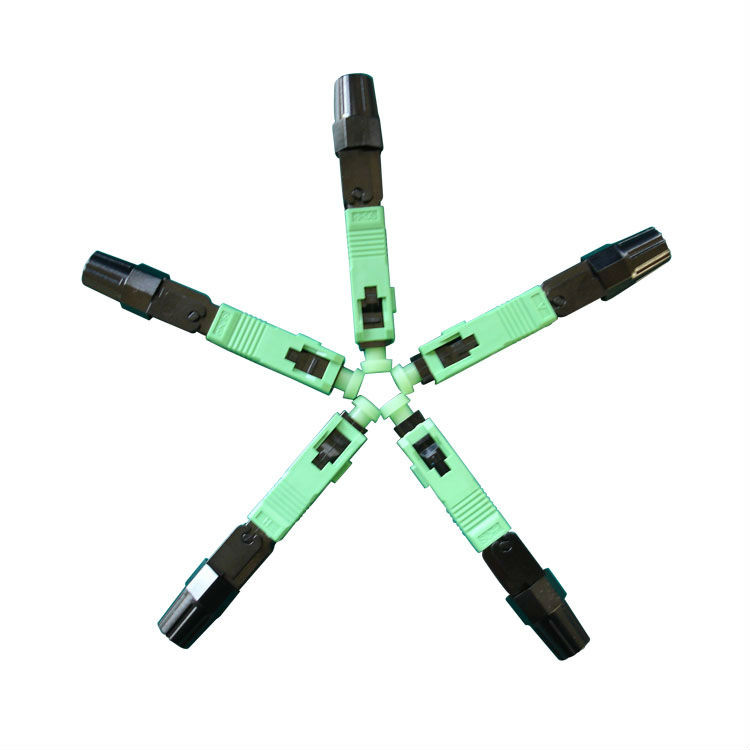 FTTH Fiber Optic Accessories Field Mountable Sc APC 10 Pack Fast Connectors